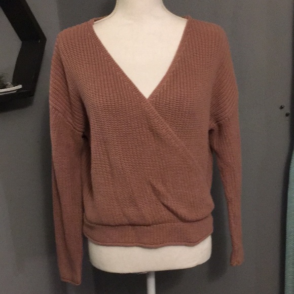 moon & madison | Sweaters | Moon Madison Crossover Deep Vneck Sweater ...
